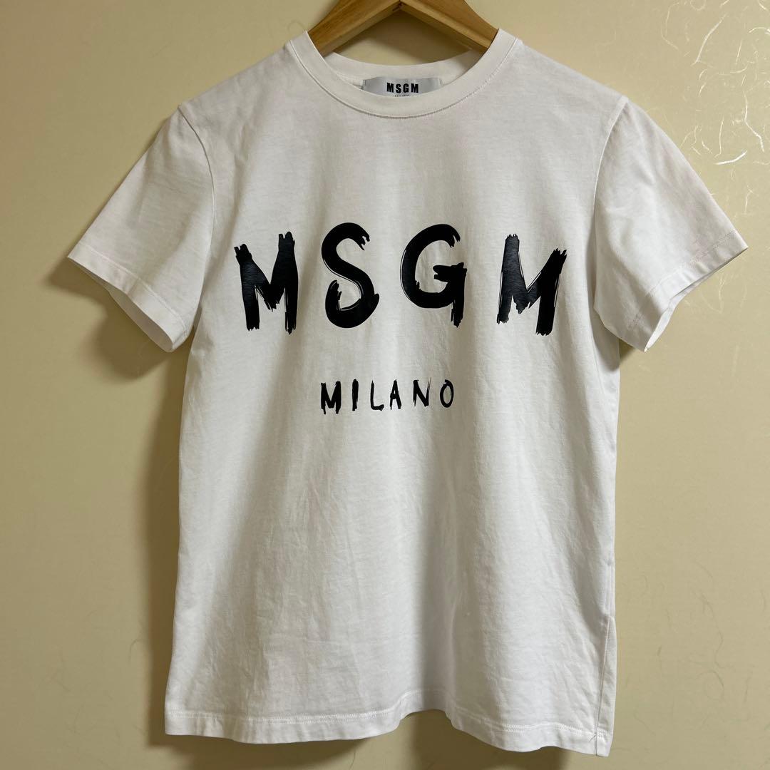 MSGM 白Tシャツ XS - メルカリ
