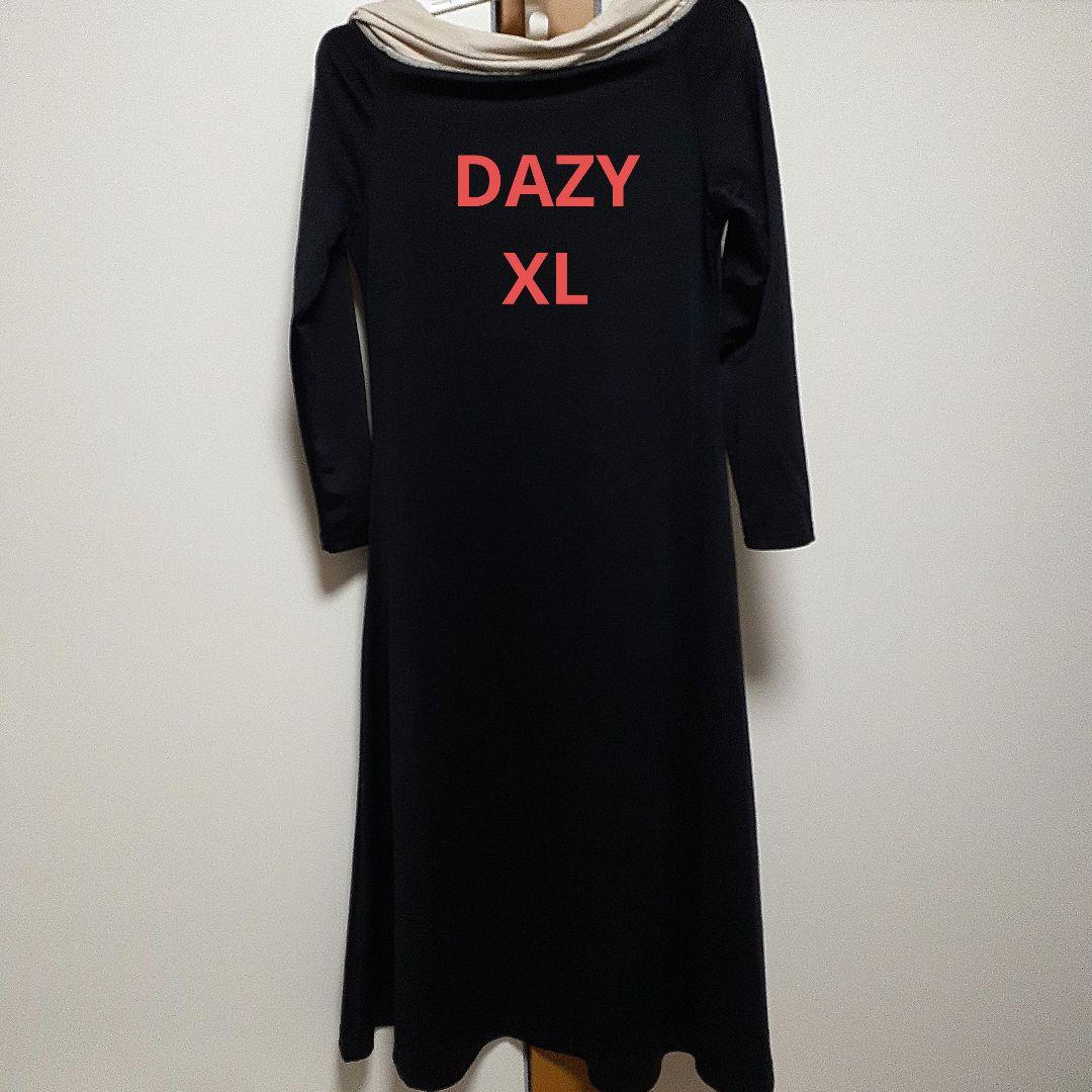 DAZY ブラック 2WAY ロングワンピース XL - メルカリ