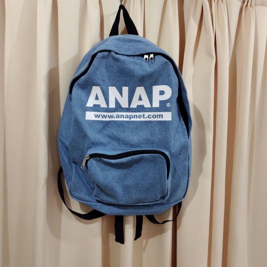 ANAP ロゴデニム リュック ブルー - メルカリ