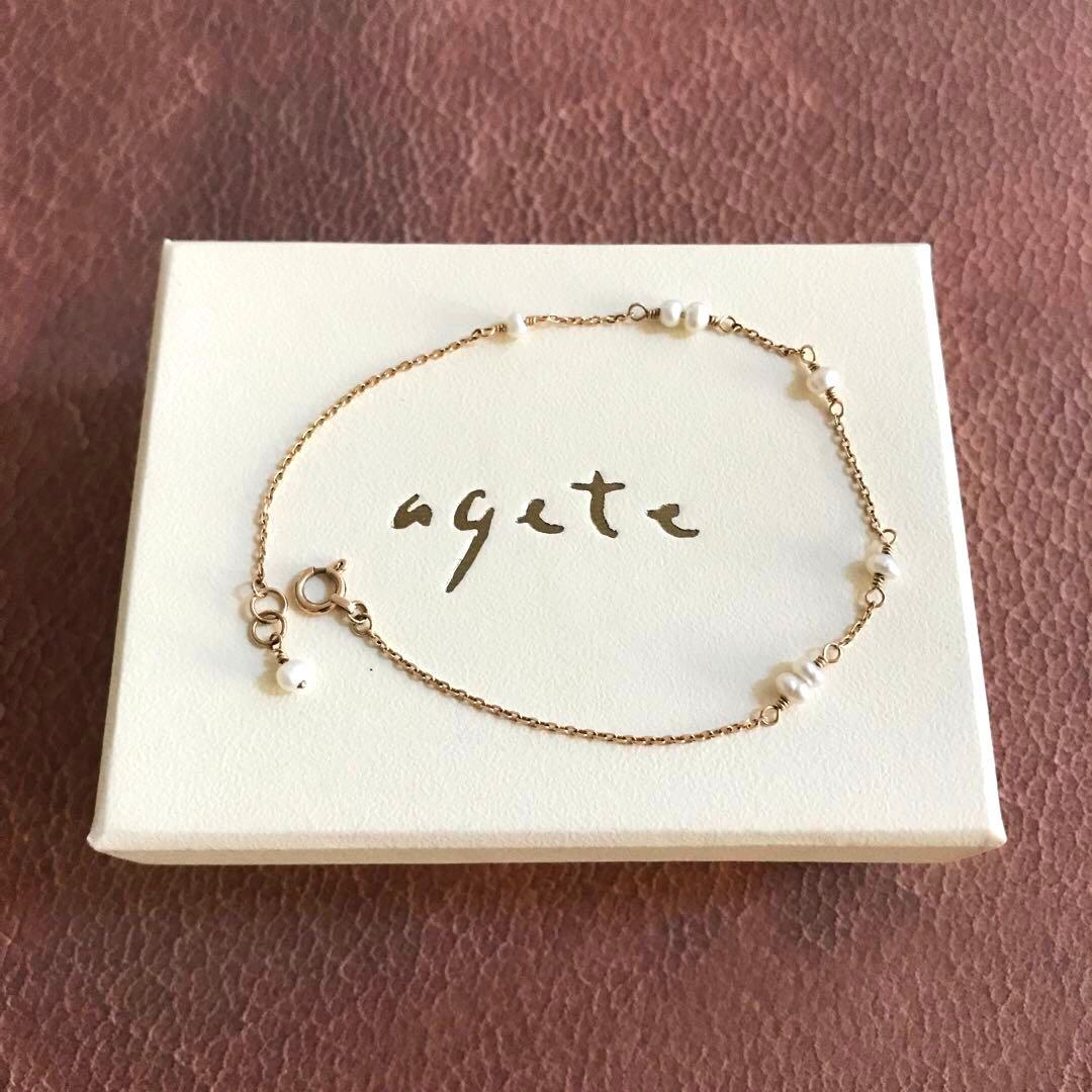 agete NOJES K10 淡水パール ブレスレット YG - メルカリ
