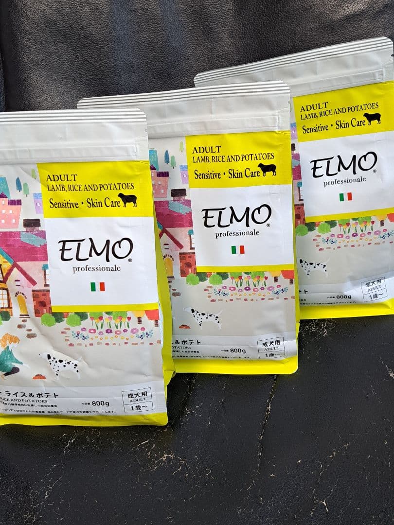 最終値下げ ELMO ラム・ライス＆ポテト 800g 成犬用×3袋 - メルカリ