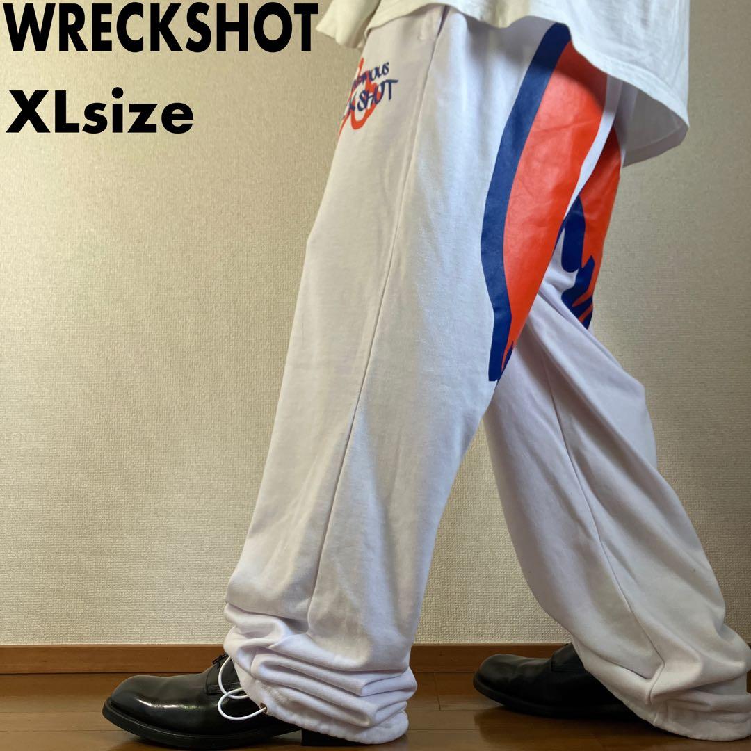 極太00s豪華刺繍 WRECK SHOT ビッグペイントバギースウェットパンツ - メルカリ