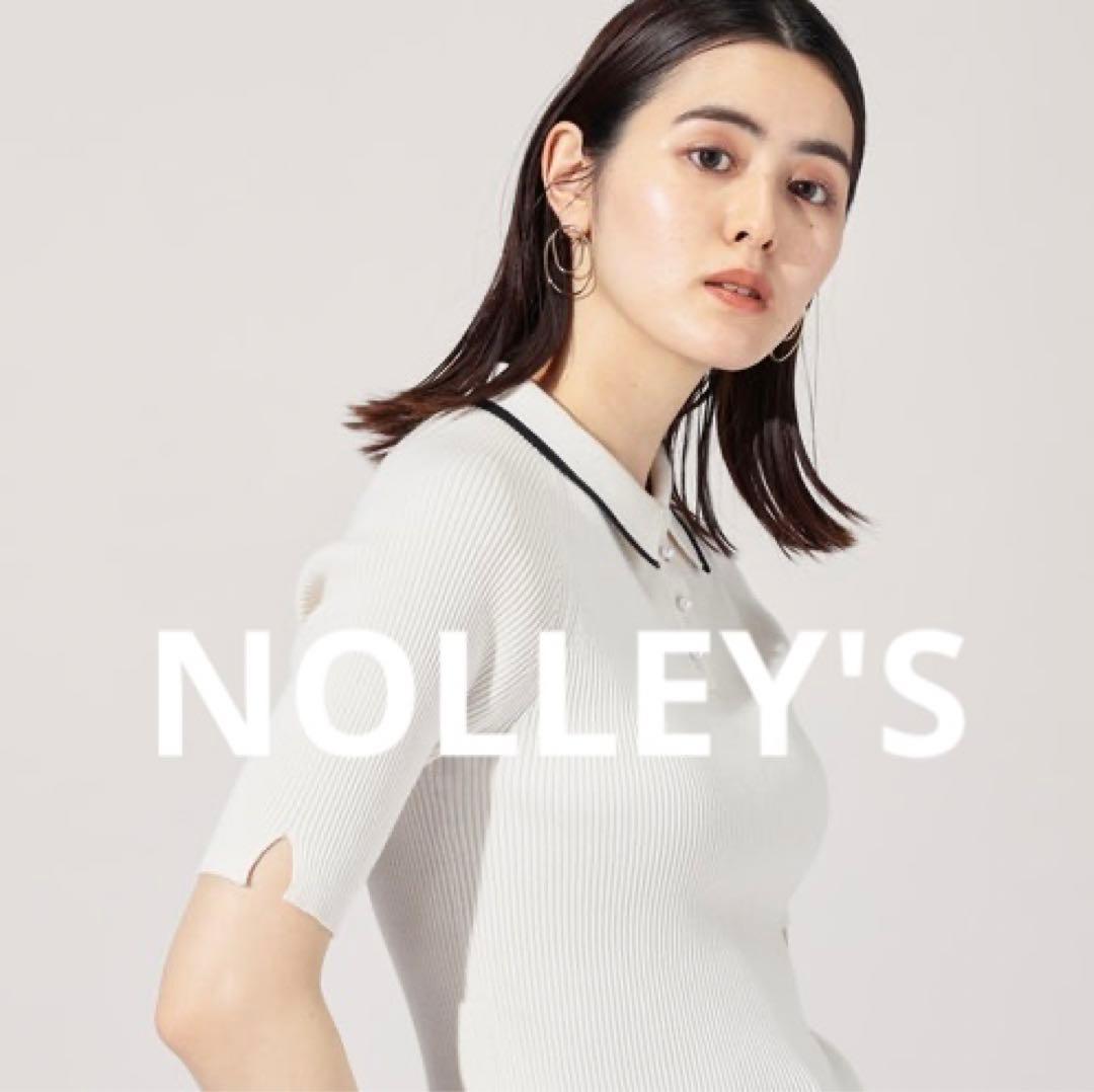 NOLLEY'S(ノーリーズ) 《手洗い可能》襟付き5分袖プルオーバーニット by メルカリ