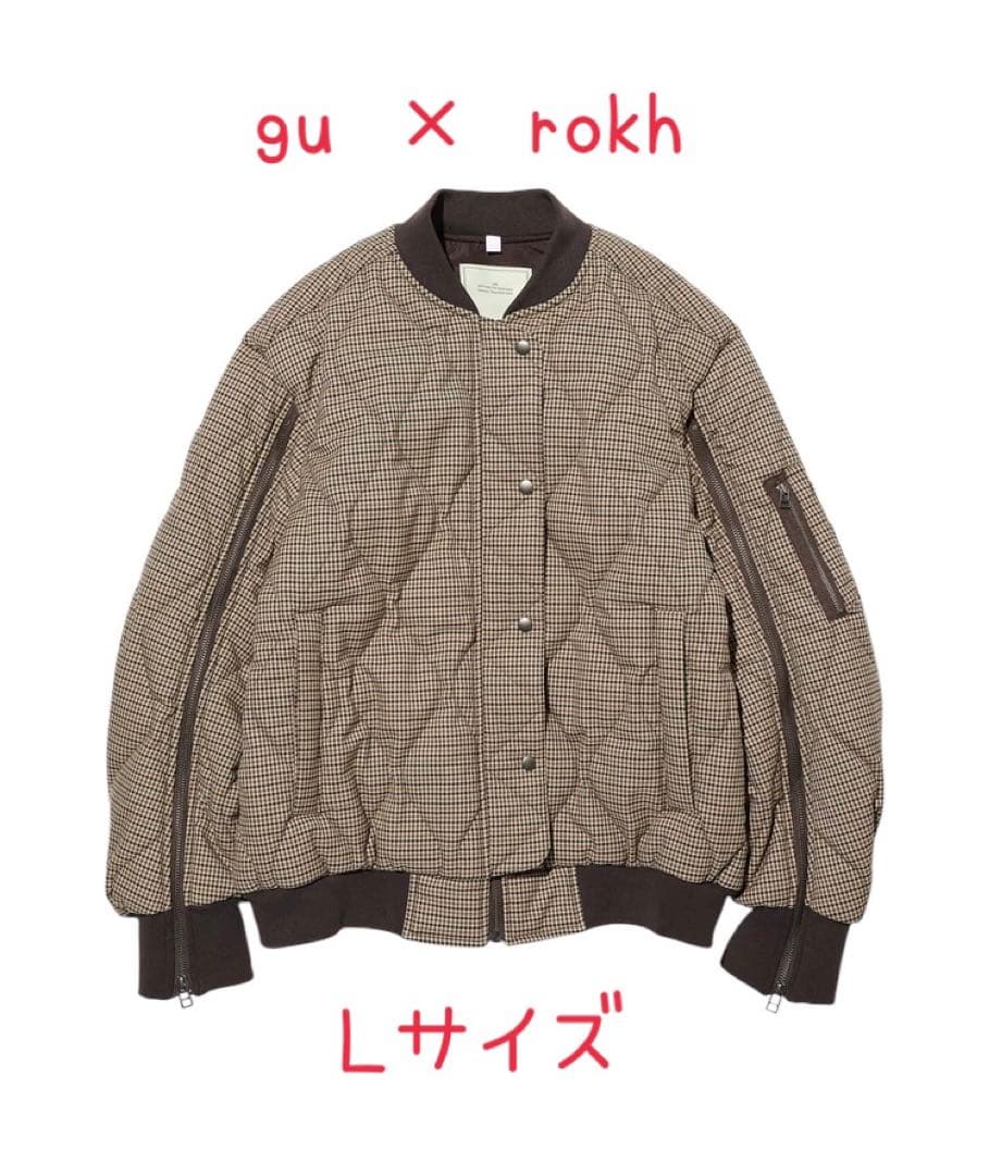 gu キルティングブルゾン チェック by rokh Lサイズ - メルカリ