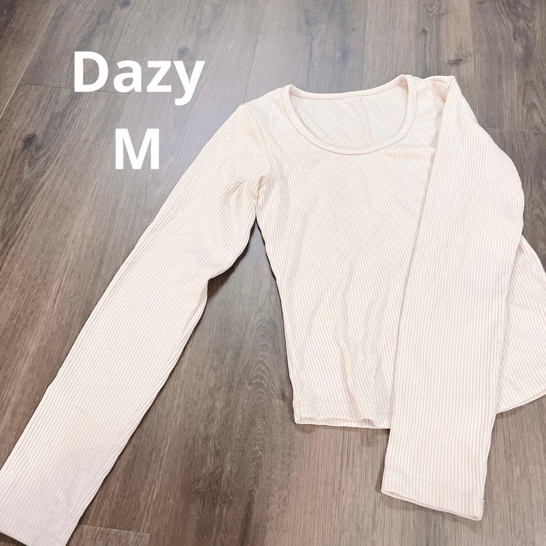 Dazy M ベージュ リブ編み 長袖 ヨガウェア - メルカリ