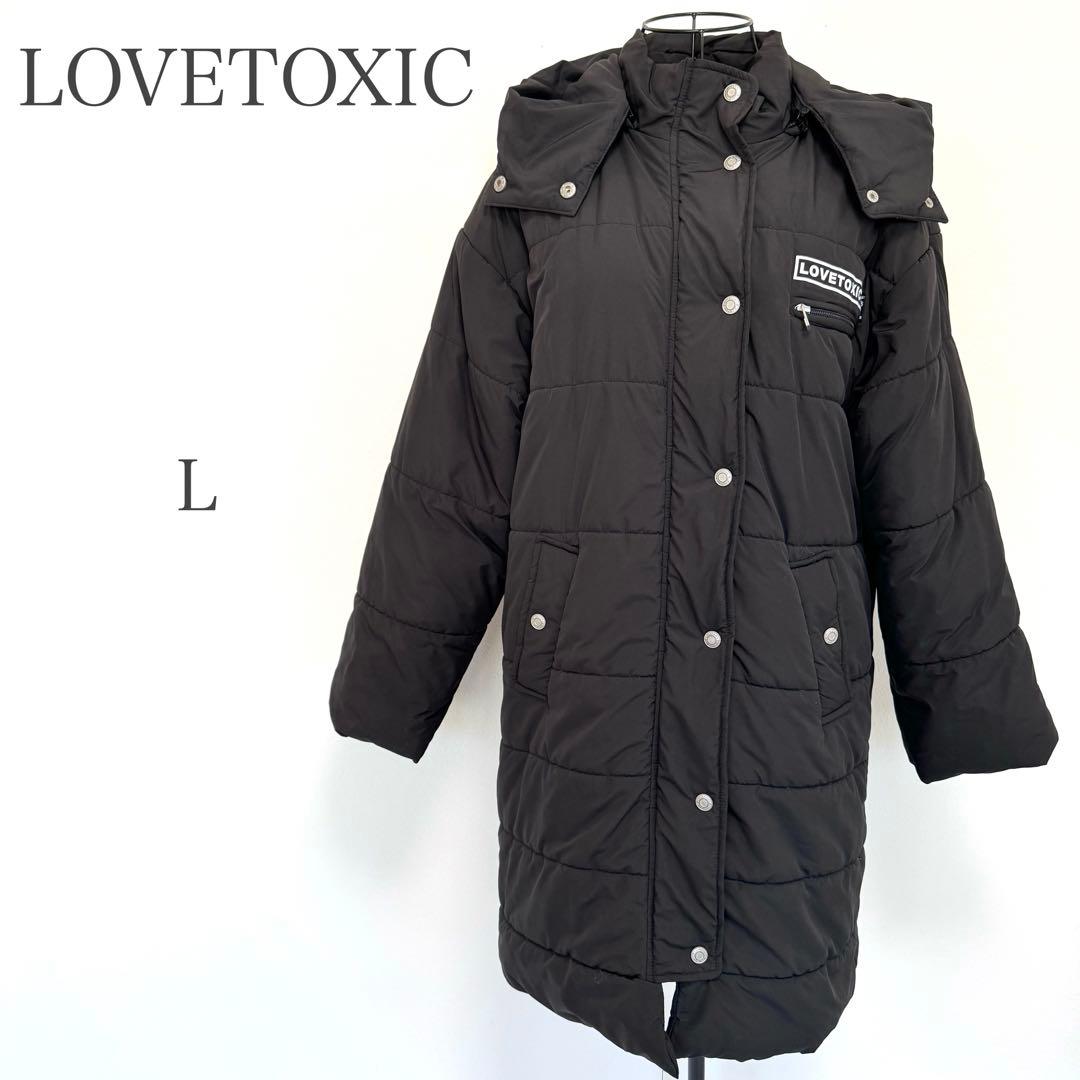 LOVETOXIC【L】ダウンジャケット フード 黒 防寒 アウター by メルカリ